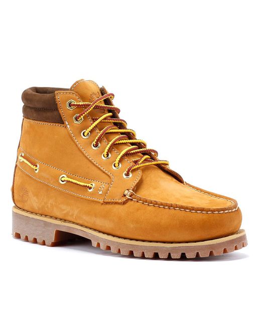 Timberland Authentic Leather Wheat Boots in Brown for Men | Lyst