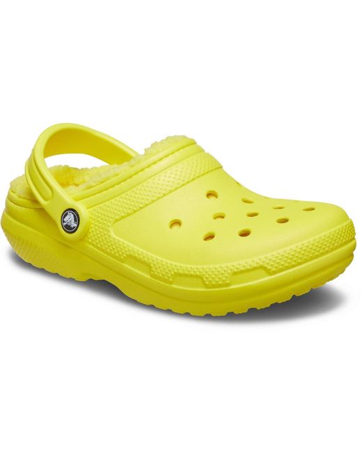Crocs™ Classic Lined Clog Synthetic Cyber Clogs in Yellow | Lyst UK