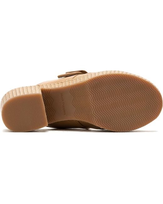 Hush Puppies Poppy Leather Tan Heels in Brown | Lyst UK