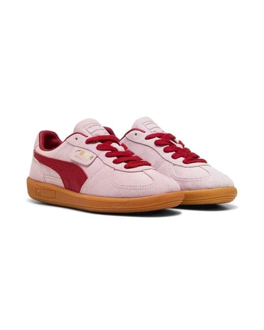 PUMA Palermo Leather Rose/Dark Crimson Sneakers in Pink | Lyst