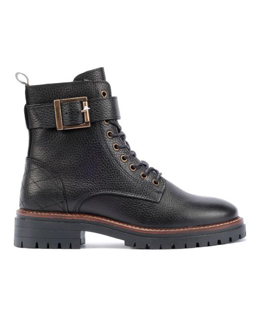 Barbour Heidi Leather Boots in Black | Lyst
