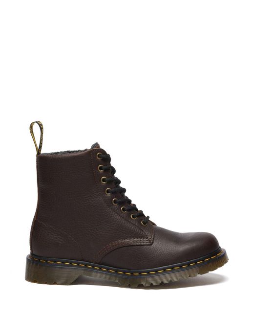 Dr. Martens 1460 Pascal Warm Lined 8 Eye Leather Dark Boots in Black ...