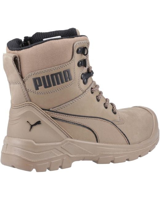 PUMA Conquest Nubuck Stone Safety Boots in Gray | Lyst