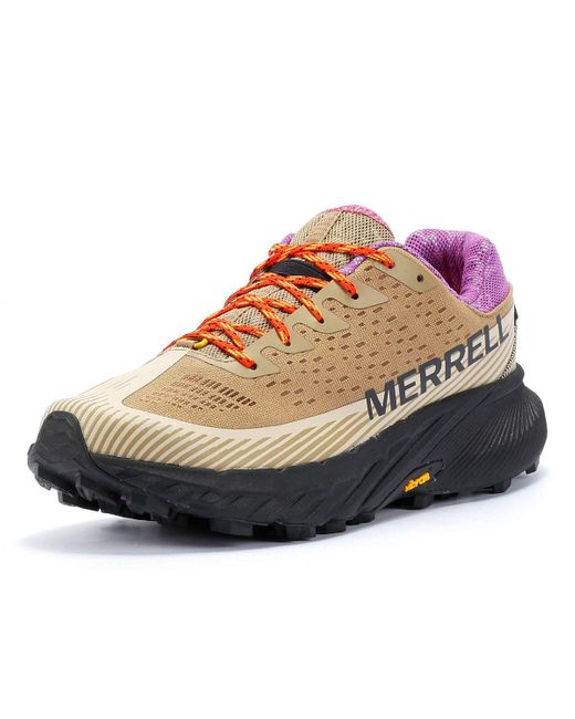 Merrell Breathable Trail Running Sneakers in Natural for Men | Lyst