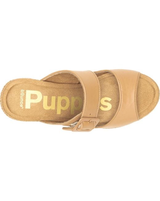 Hush Puppies Poppy Leather Tan Heels in Brown | Lyst UK