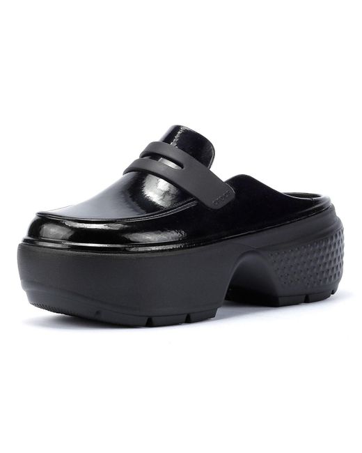 Crocs™ Stomp High Shine Loafers Material_Synthetic in Black | Lyst