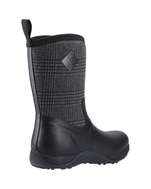 Muck Boot Arctic Weekend Rubber /Plaid Winter Mid Calf Boots in Black ...