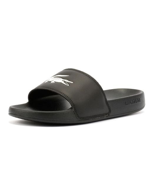 Lacoste Serve Slide 0.0 Slides in Black | Lyst