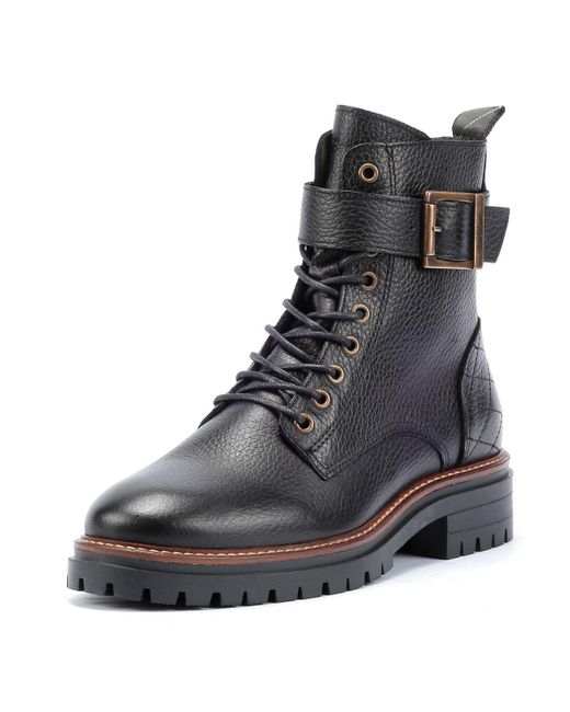 Barbour Heidi Leather Boots in Black | Lyst