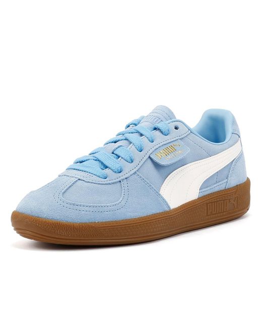 PUMA Palermo Leather Light/ Sneakers in Blue | Lyst