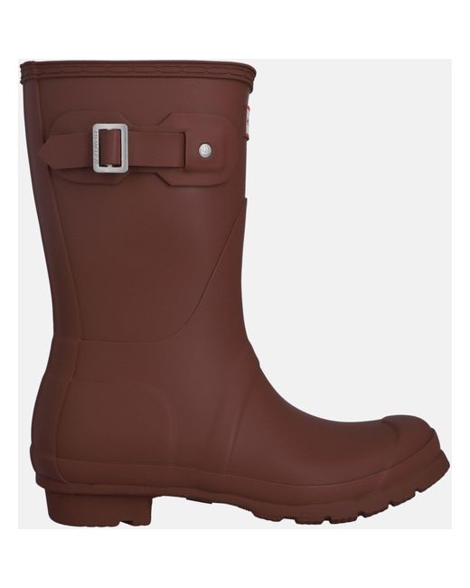 HUNTER Dark Wfs1000rma-mtr Original Short Wellington Boots in Brown | Lyst
