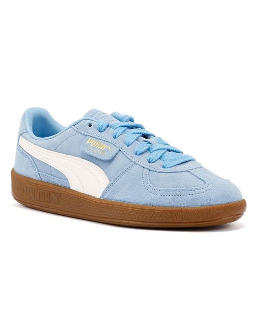 PUMA Palermo Leather Light/ Sneakers in Blue | Lyst