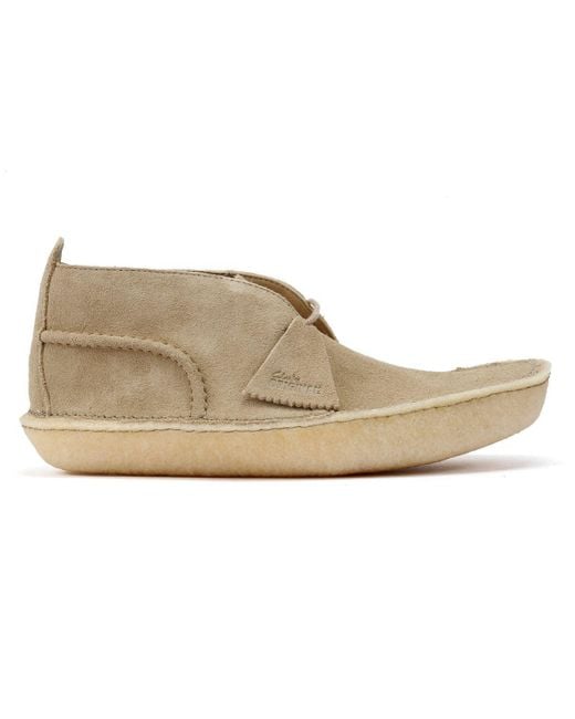 Clarks Desert Rain Suede Dark Sand Boots in Natural for Men | Lyst