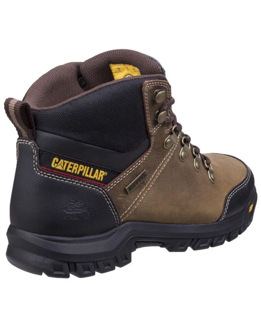 CAT Safety Caterpillar Framework Leather Seal Safety Boots in Brown ...
