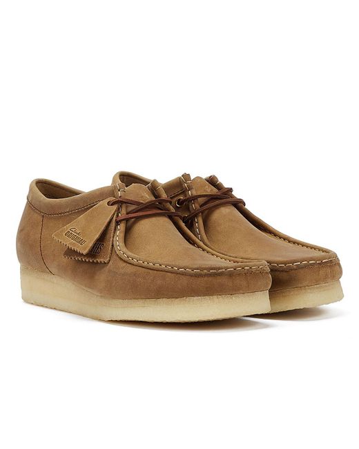Clarks Wallabee Men's Leather Shoes in Brown | Lyst