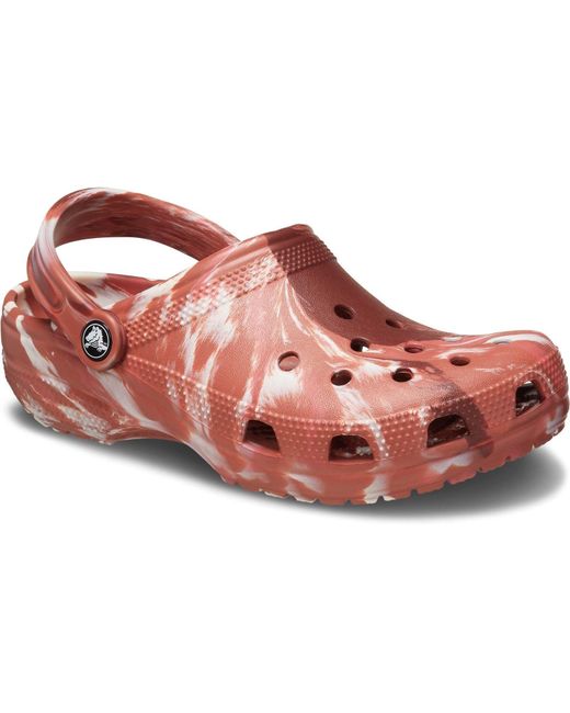 Crocs™ Marble Thermoplastic Dark Clay/multi Clogs in Pink | Lyst UK