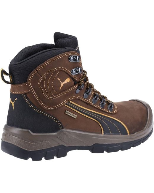 PUMA Sierra Nervada Mid Leather Safety Boots in Brown | Lyst