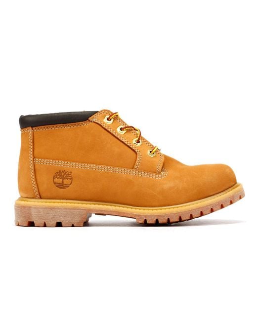 Timberland Nellie Mid Chukka Leather Wheat Boots in Brown | Lyst