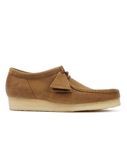 Clarks Wallabee Men's Leather Shoes in Brown | Lyst