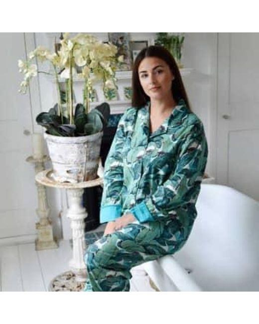 Powell Craft Green Leaf Pyjamas Thicker Cotton | Lyst