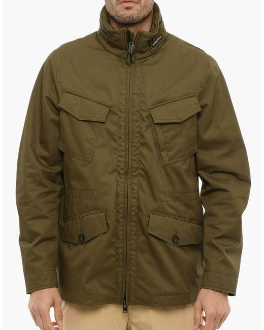 Woolrich Army Cotton Utility Field Jacket in Green for Men | Lyst