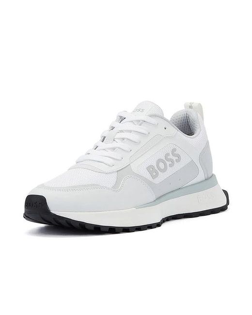 BOSS Jonah Runn Merb Trainers in White | Lyst
