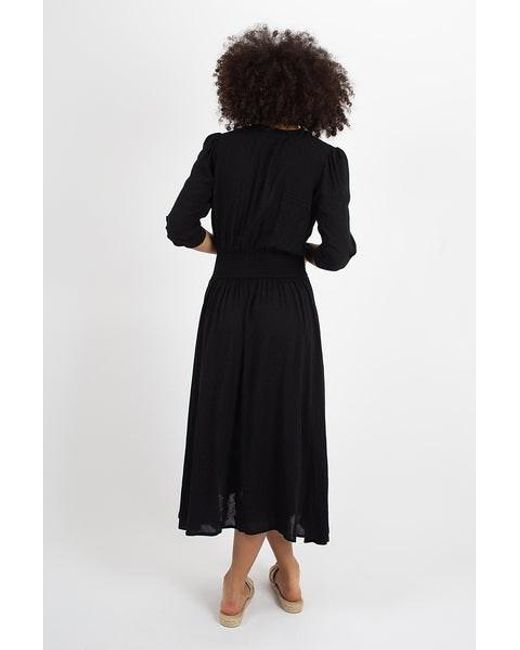 Traffic People Maia Midi Dress in Black | Lyst