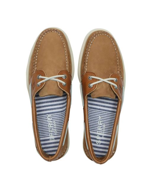 Sperry Top-Sider Topsider Authentic Original 2-Eye Tumbled & Nubuck in Brown for Men | Lyst
