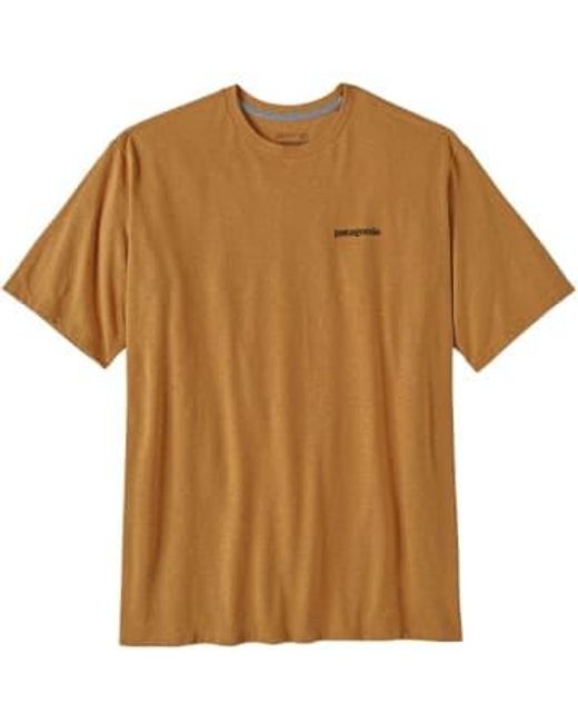 Patagonia P-6 Logo Responsibili-tee® Outline Golden Caramel in Brown ...