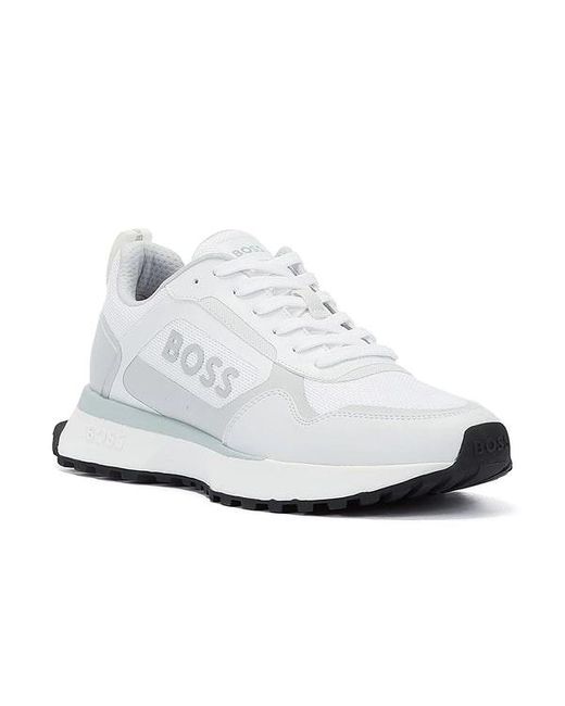 BOSS Jonah Runn Merb Trainers in White | Lyst
