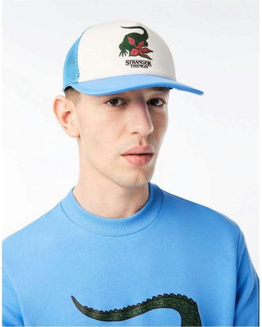 Lacoste X Netflix Stranger Things Logo Baseball Cap in Blue for Men ...