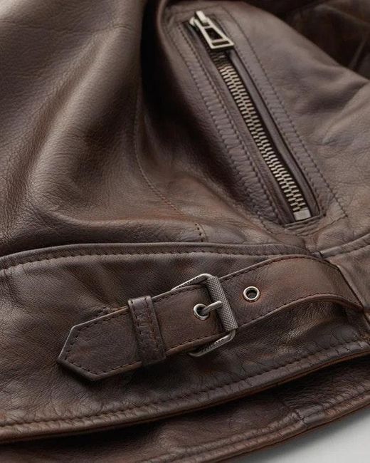 Belstaff Legacy Outlaw Waxed Leather Dark Deep in Brown for Men | Lyst