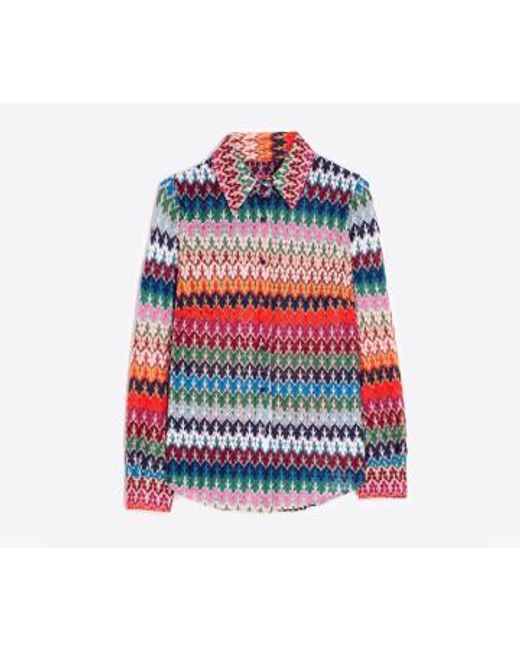 Vilagallo Mafalda Crochet Top in Red | Lyst