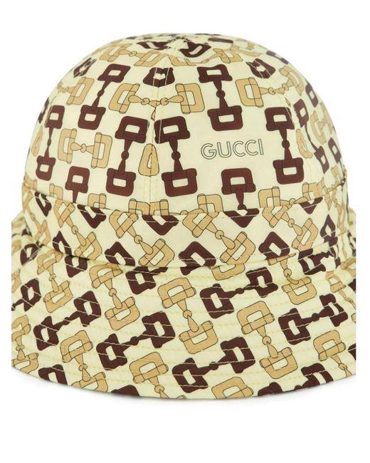 Gucci Horsebit Logo Bucket Hat in Metallic | Lyst