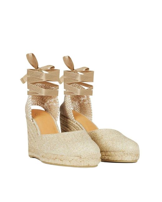 Castañer Oro Claro Carina Wedge Espadrilles in Metallic | Lyst