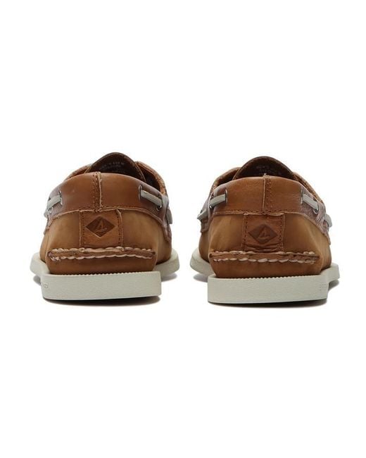 Sperry Top-Sider Topsider Authentic Original 2-Eye Tumbled & Nubuck in Brown for Men | Lyst