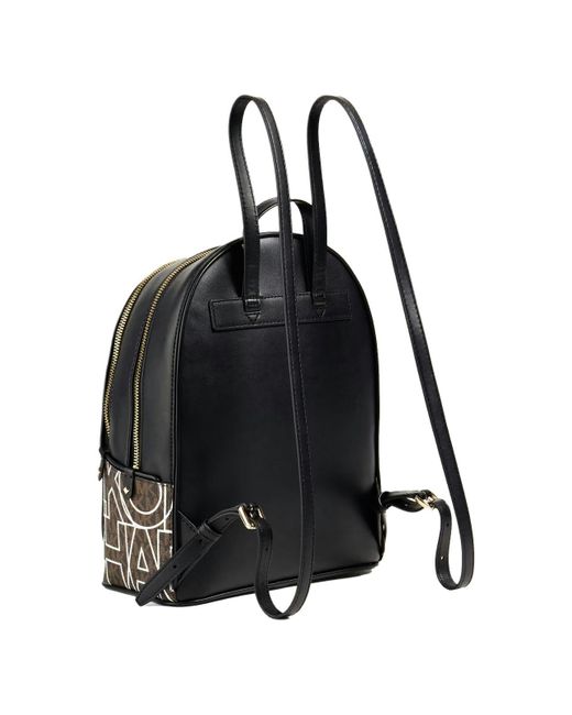 Michael Kors Adina Monogram Logo Backpack in Black | Lyst
