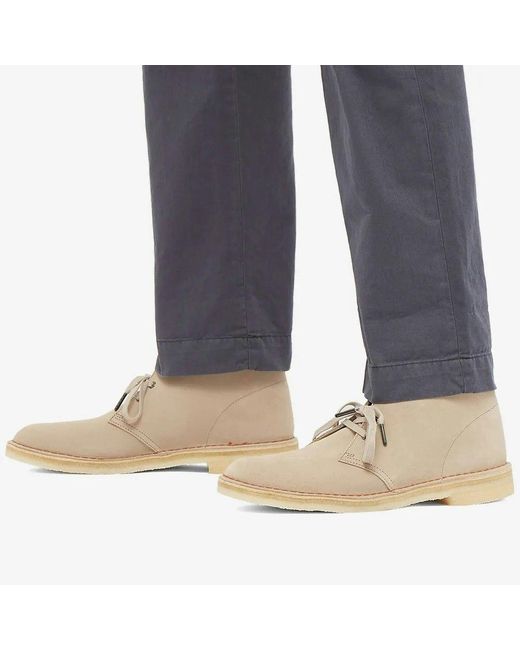 Clarks Desert Boot Suede in Natural for Men | Lyst