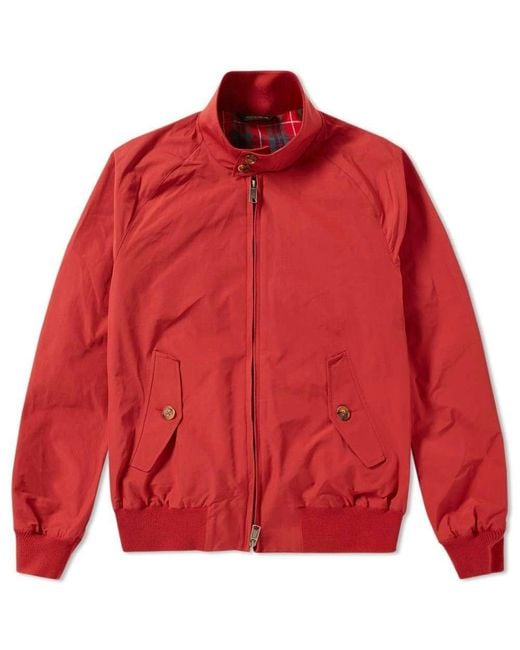 Baracuta G9 Harrington Jacket Dark in Red for Men | Lyst