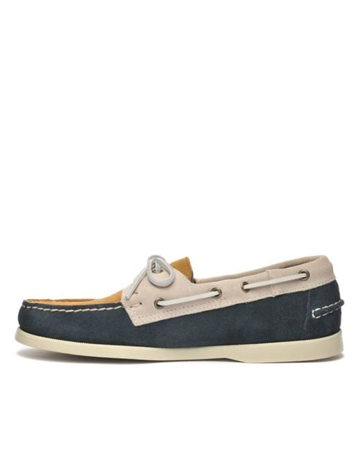 Sebago Dockside Portland Jib Suede Boat Shoe in Blue for Men | Lyst