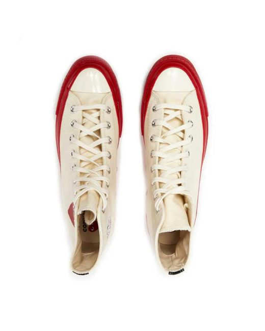 Comme des Garçons X Converse Chuck 70 Hi Sneakers in Red for Men | Lyst
