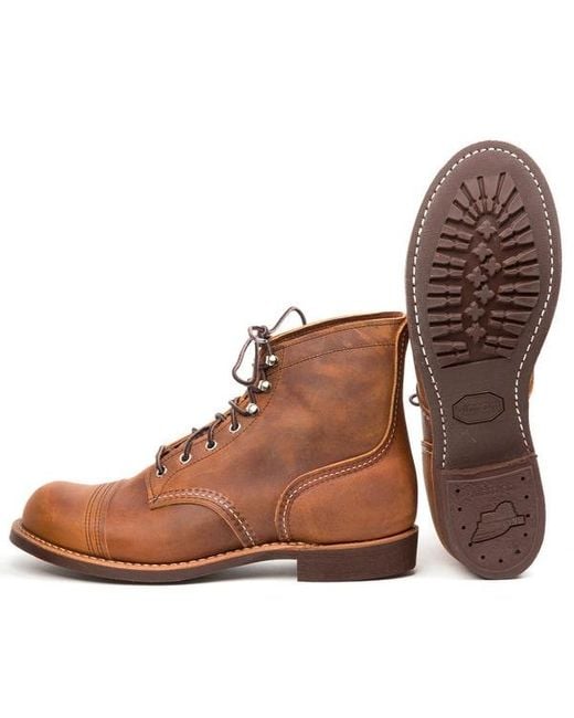 Red Wing 8085 Iron Ranger Rough & Tough Vibram in Brown for Men | Lyst