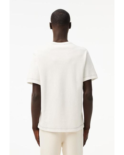 Lacoste Heavy Pique T-Shirt in Natural for Men | Lyst