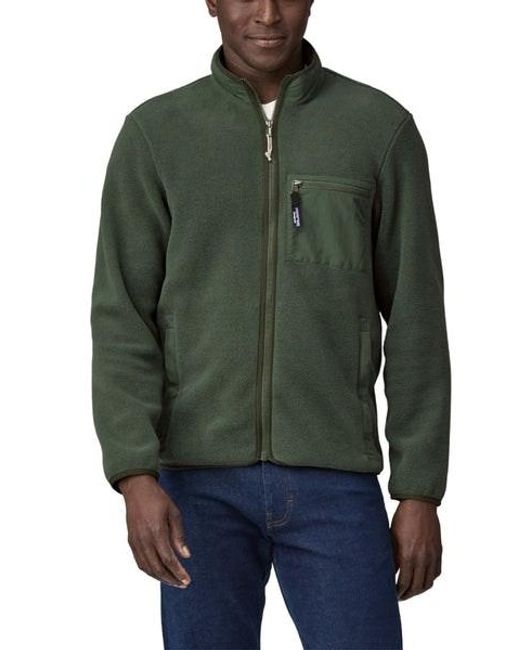 Patagonia 22991 Tpgn Synchilla Fleece Jacket in Green for Men | Lyst