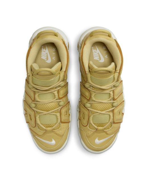 Nike Buff And Bronzine Sail Air More Uptempo Sneakers in Metallic | Lyst