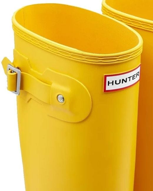 HUNTER Original Tall Wellington Boots in Yellow for Men | Lyst