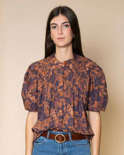 Sessun Camisa Virginia in Brown | Lyst