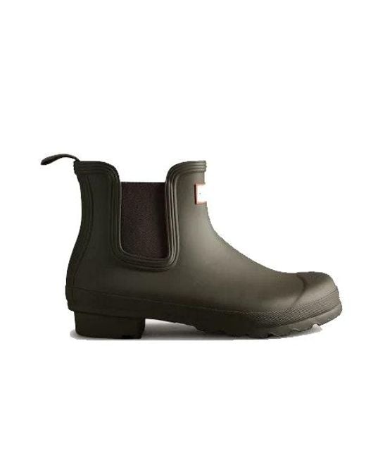 HUNTER Original Chelsea Boots Bitter in Black for Men | Lyst