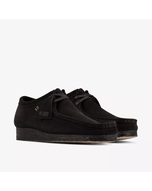 Clarks Wallabee Shoes in Black for Men | Lyst