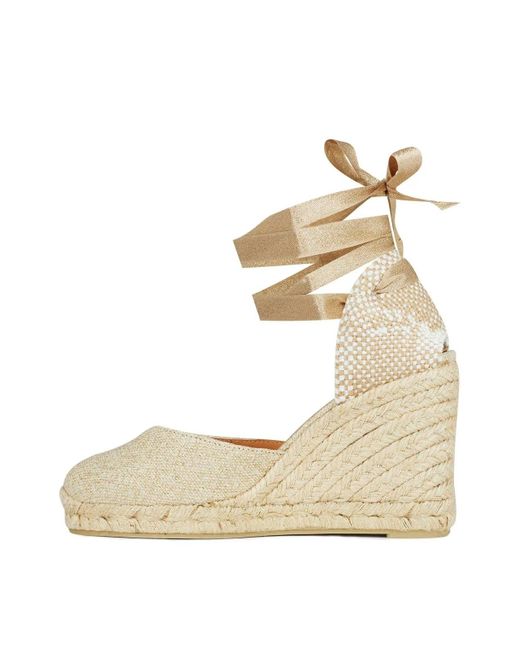 Castañer Oro Claro Carina Wedge Espadrilles in Metallic | Lyst